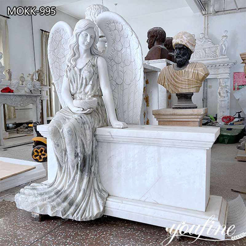AngelAngel Tombstone/Headstonefor Graves,Crying Angel Tombstone for ...